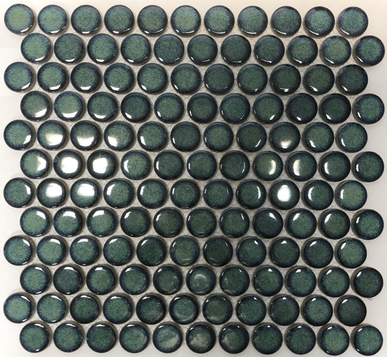 Antique Green Gloss Penny Round Mosaic Tile 28mm – YH Ceramics Pty Ltd